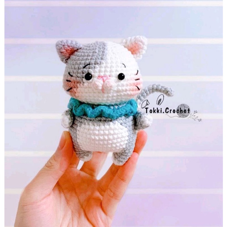Jual Amigurumi Mini Cat | Boneka Rajut Kucing Lucu | Pattern by Tokki ...
