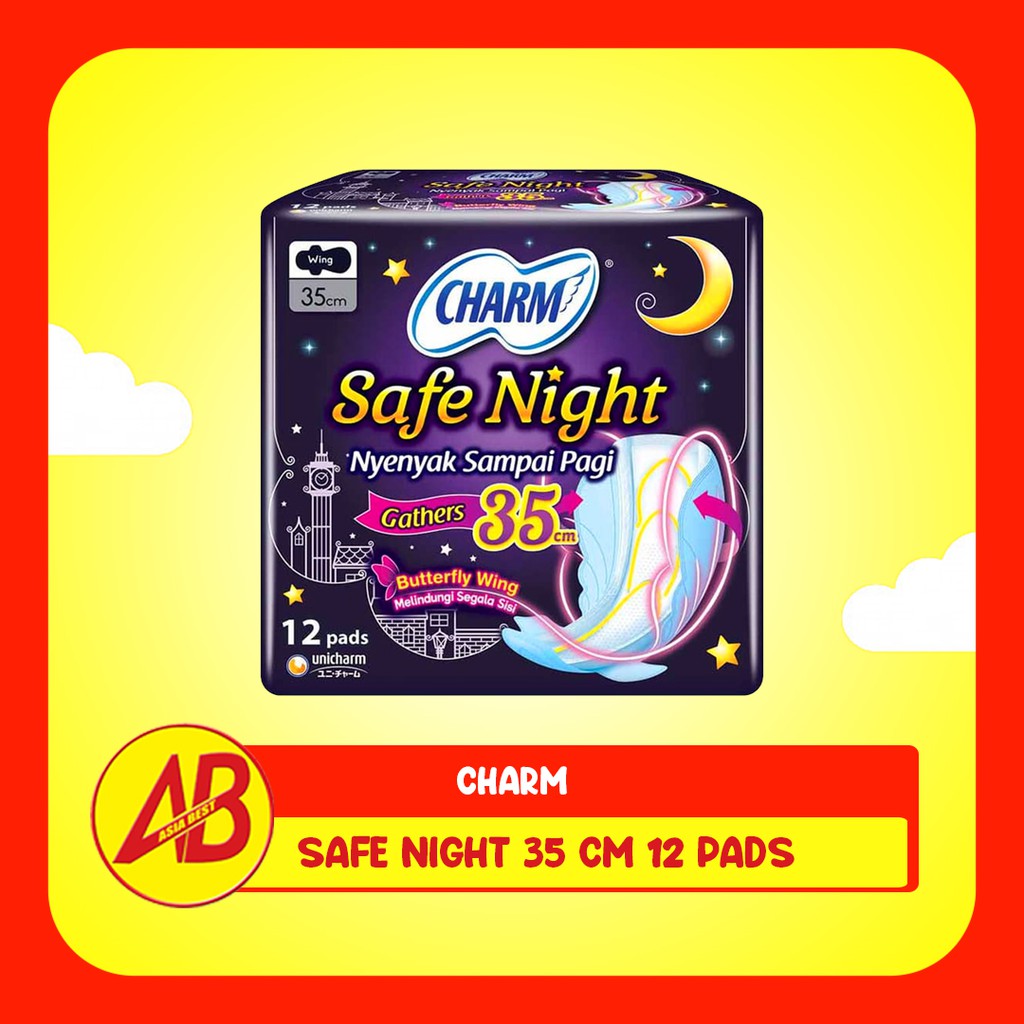 Jual Charm Safe Night 29/35 Cm 10s/12s Pembalut Wanita | Shopee Indonesia