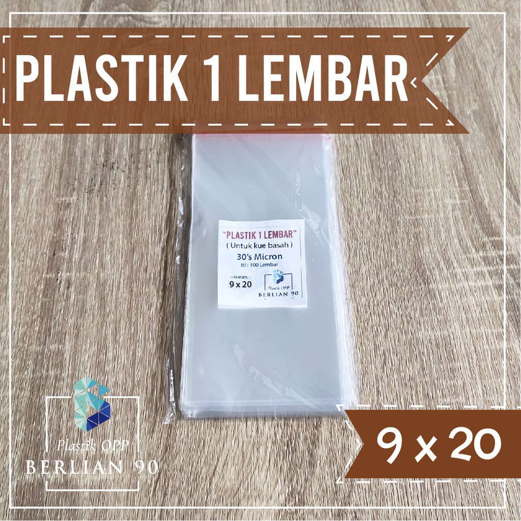 Jual Plastik Opp Lembaran 9 x 20 cm lem isi 100 pcs / Plastik Opp 1 ...