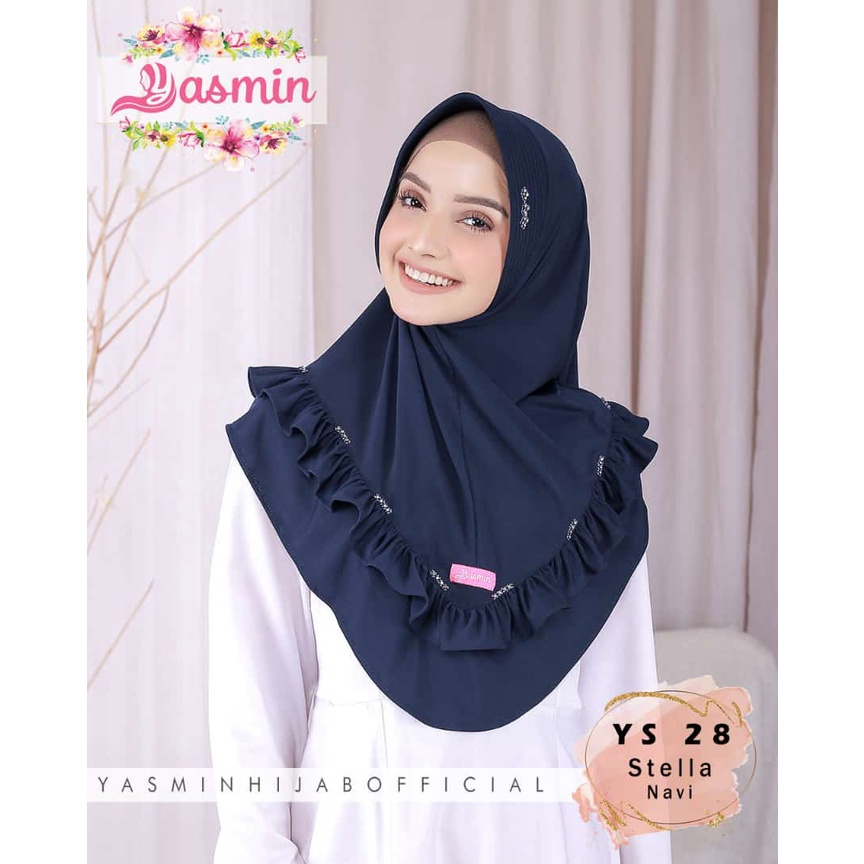 Jual Jilbab Instant Hana Ruffle Yasmin Hijab Ys 28 Hijab instan | Shopee Indonesia
