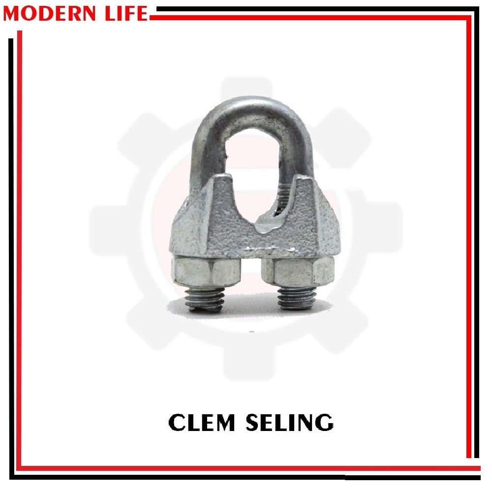 Jual Klem Seling 1/8 inch Wire Clip Kuku Macan Clamp Kawat Baja Sling ...