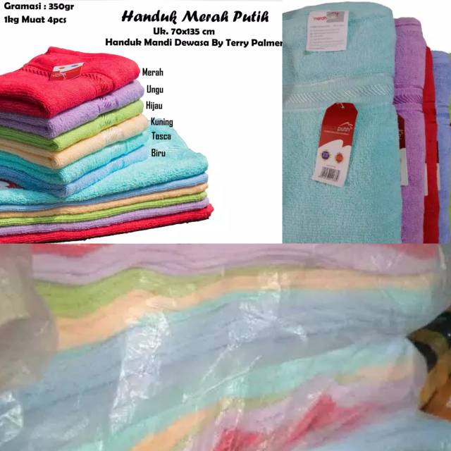 Jual RANDOM Handuk jumbo tebal merk Merah Putih | Shopee Indonesia