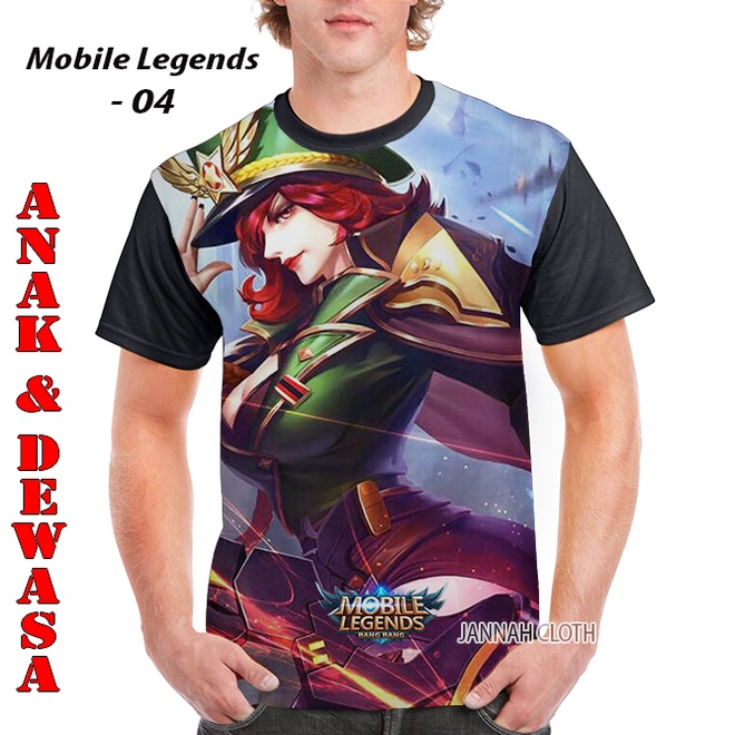 Jual Kaos Mobile Legend Miya Captain Thorns Skin Starlight Printing ...