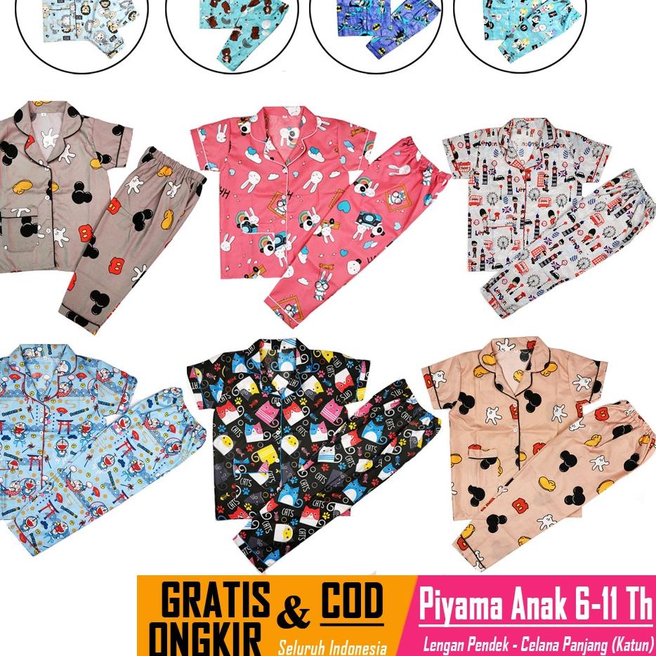 Jual Promo - PIYAMA ANAK JUNIOR 6 TAHUN S/D 11 TAHUN | Shopee Indonesia
