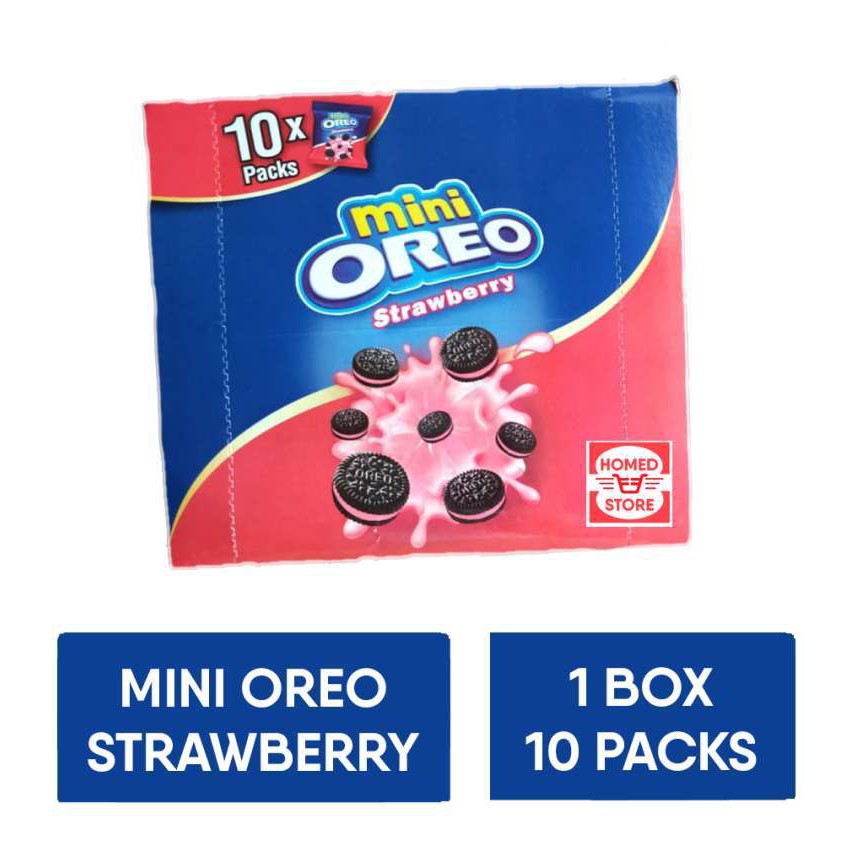 Jual Biskuit mini Oreo Sachet Rasa Original Coklat Strawberry 1 box isi ...