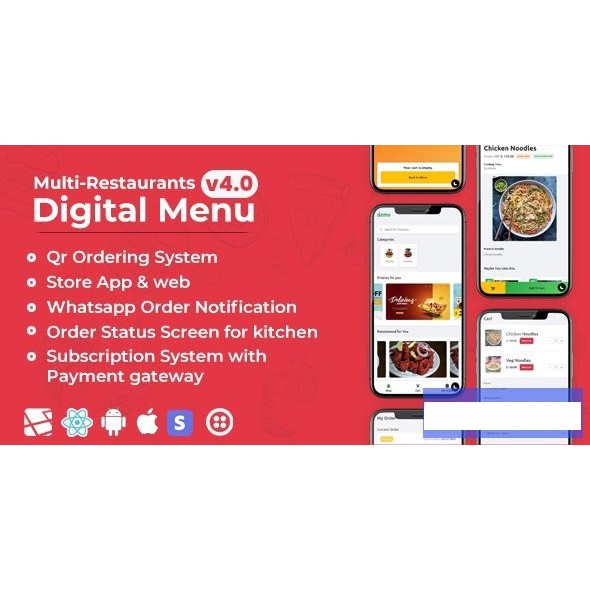 Jual Code Chef v4.0 - Multi-restaurant Saas - Contact less Digital Menu ...