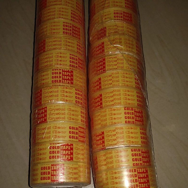Jual isolasi solasi selotip kecil gold tape crystal clear bening satuan ...