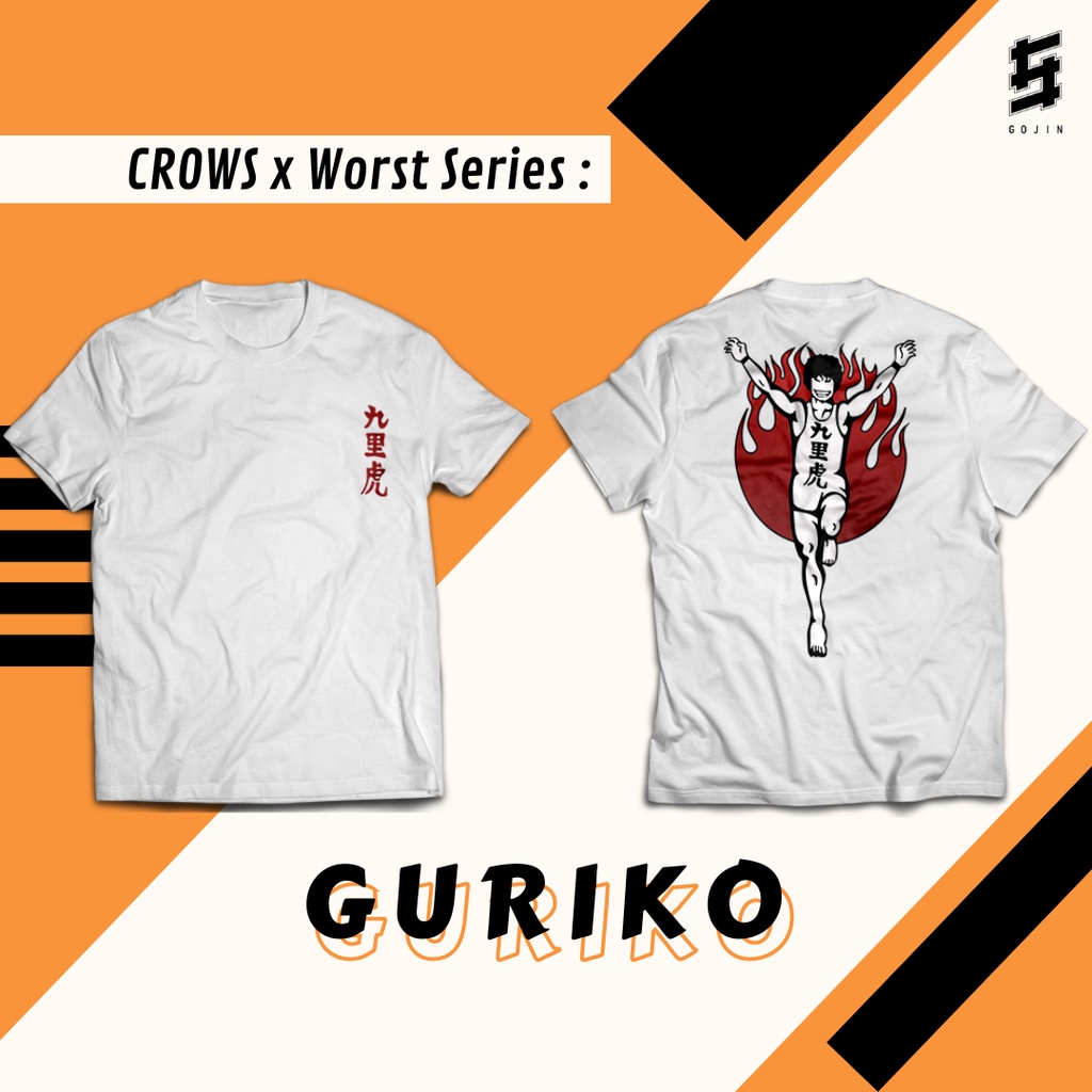 Jual Kaos Crows X Worst HANAKI GURIKO - Cotton Combed 24s | Shopee ...