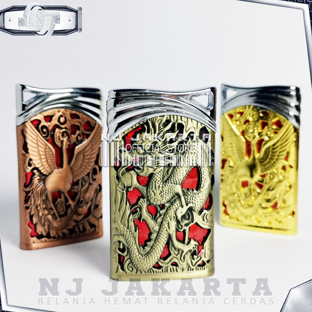 Jual MANCIS Korek Api Gas Lighter Mancis Dragon Bird Timbul Depan ...