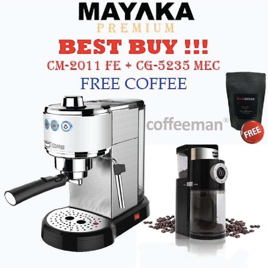 Jual Mayaka Premium Paket Mesin Kopi Dan Grinder Coffee Espresso ...