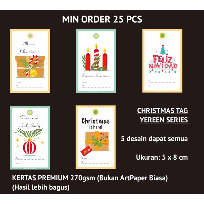 Jual Christmas Tag | Merry Christmas Tag | Hang Tag Natal | Kartu ...
