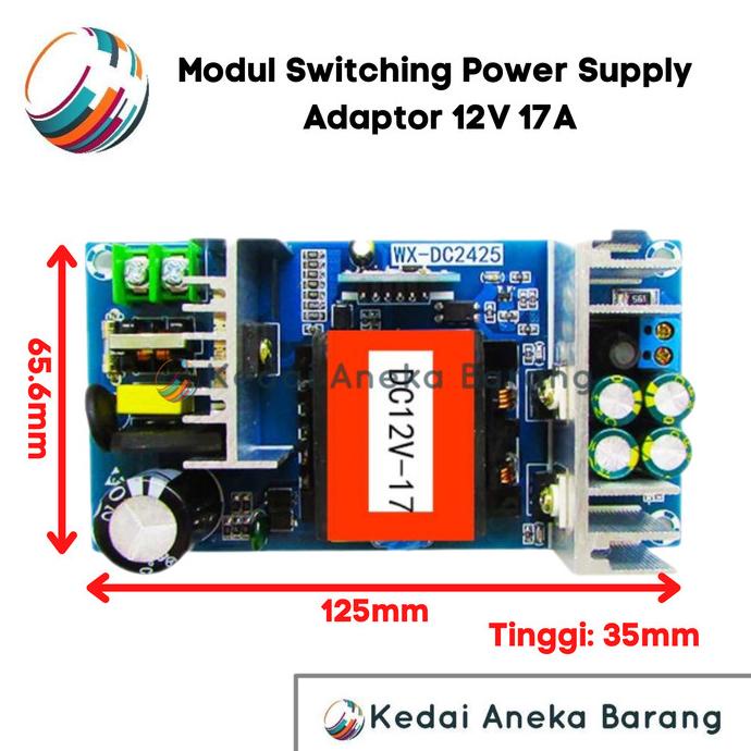 Jual ORIGINAL - Module Modul Switching Power Supply 12V 17A AC-DC AC ...
