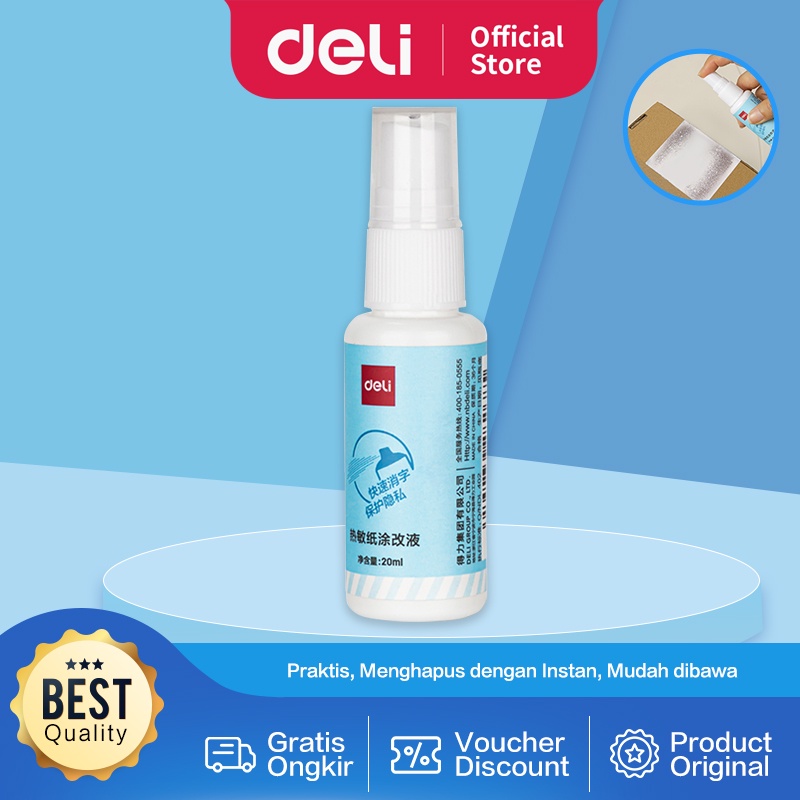 Jual Deli Thermal Correction Fluid / Spray Pelindung Data / Penghapus ...