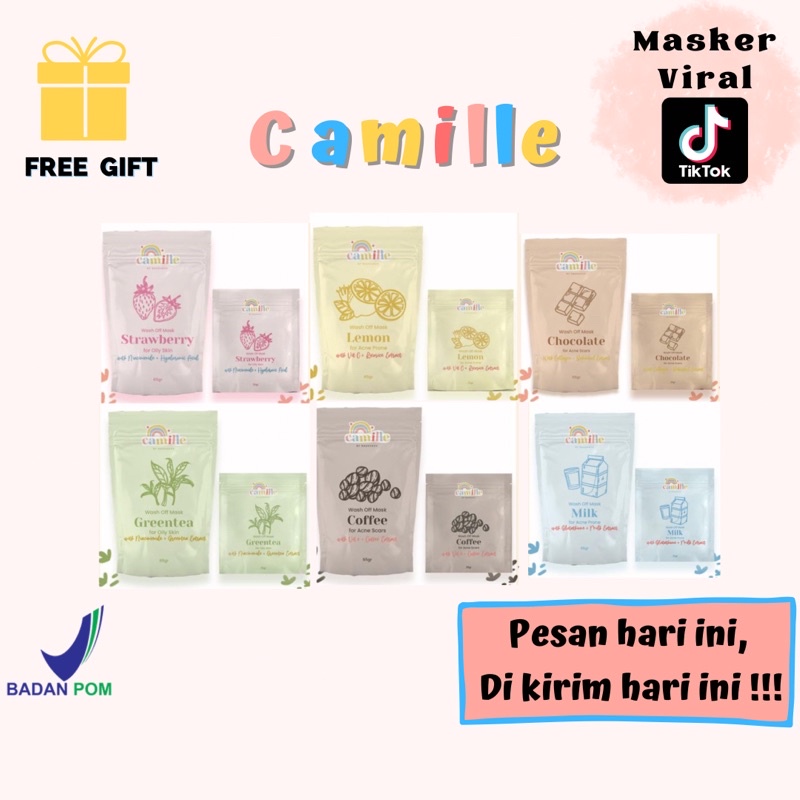 Jual CAMILLE BEAUTY 25GR - MASKER ORGANIK - ORIGINAL 100% | Shopee Indonesia