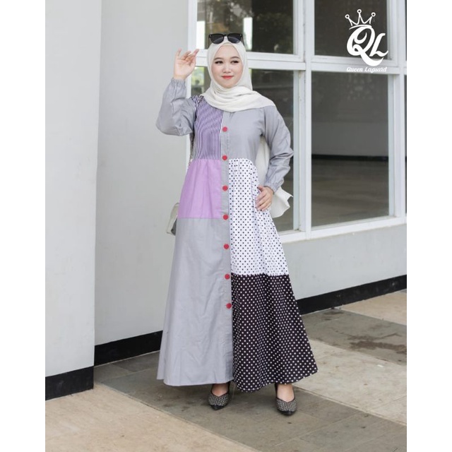Jual Gamis Terbaru Remaja Wanita Simpel dress Terbaru bahan sigaret ...