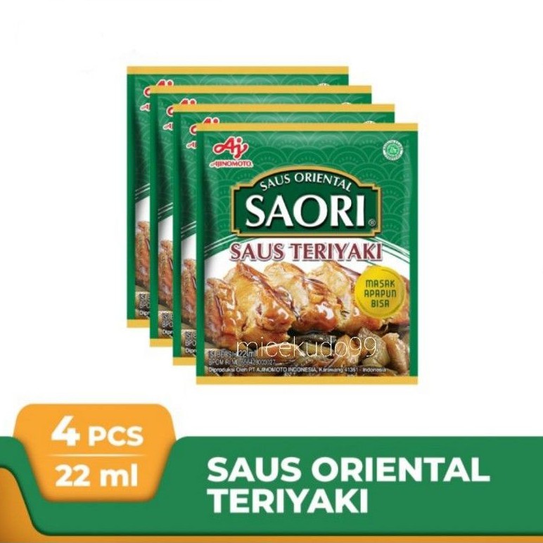 Jual SAORI SAUS TERIYAKI SACHET 4 PCS / SAOS ORIENTAL KECAP JEPANG ...