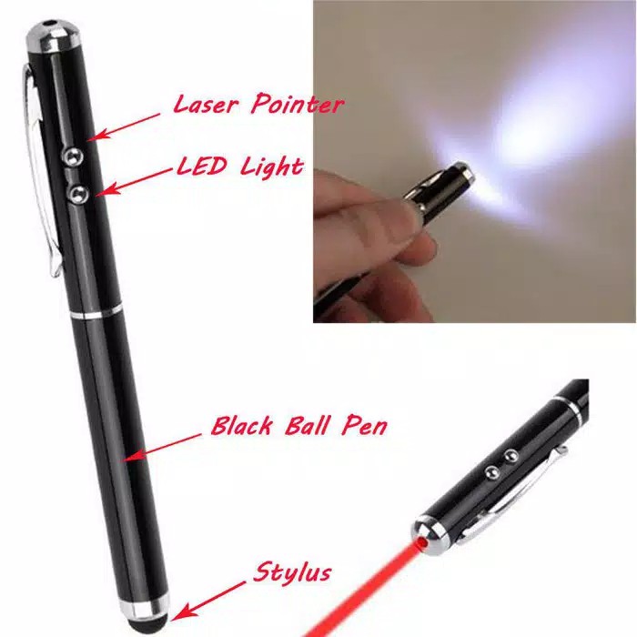 Jual Pulpen Laser Pointer 4 In 1 Penunjuk Laser Senter Pulpen | Shopee ...