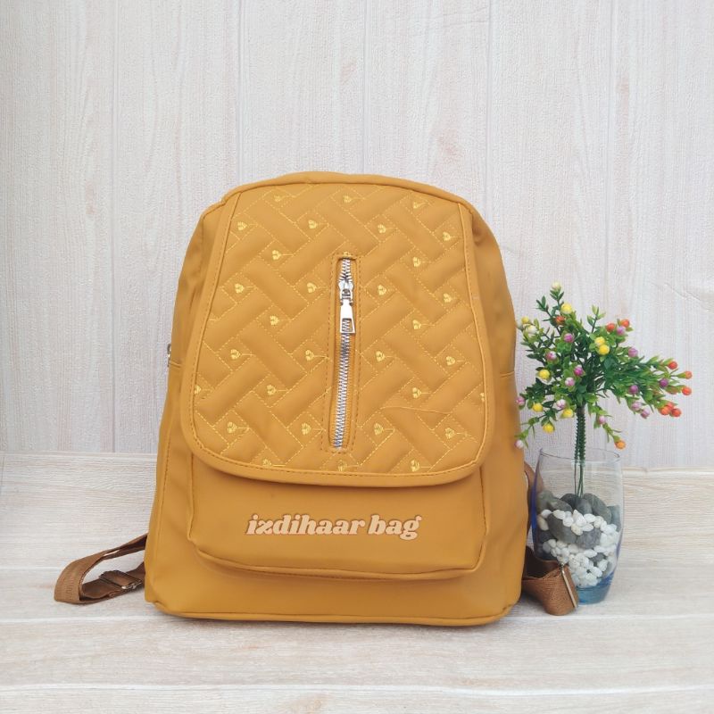Jual tas ransel gendong bahan nilon ukuran L29cmT33cm | Shopee Indonesia