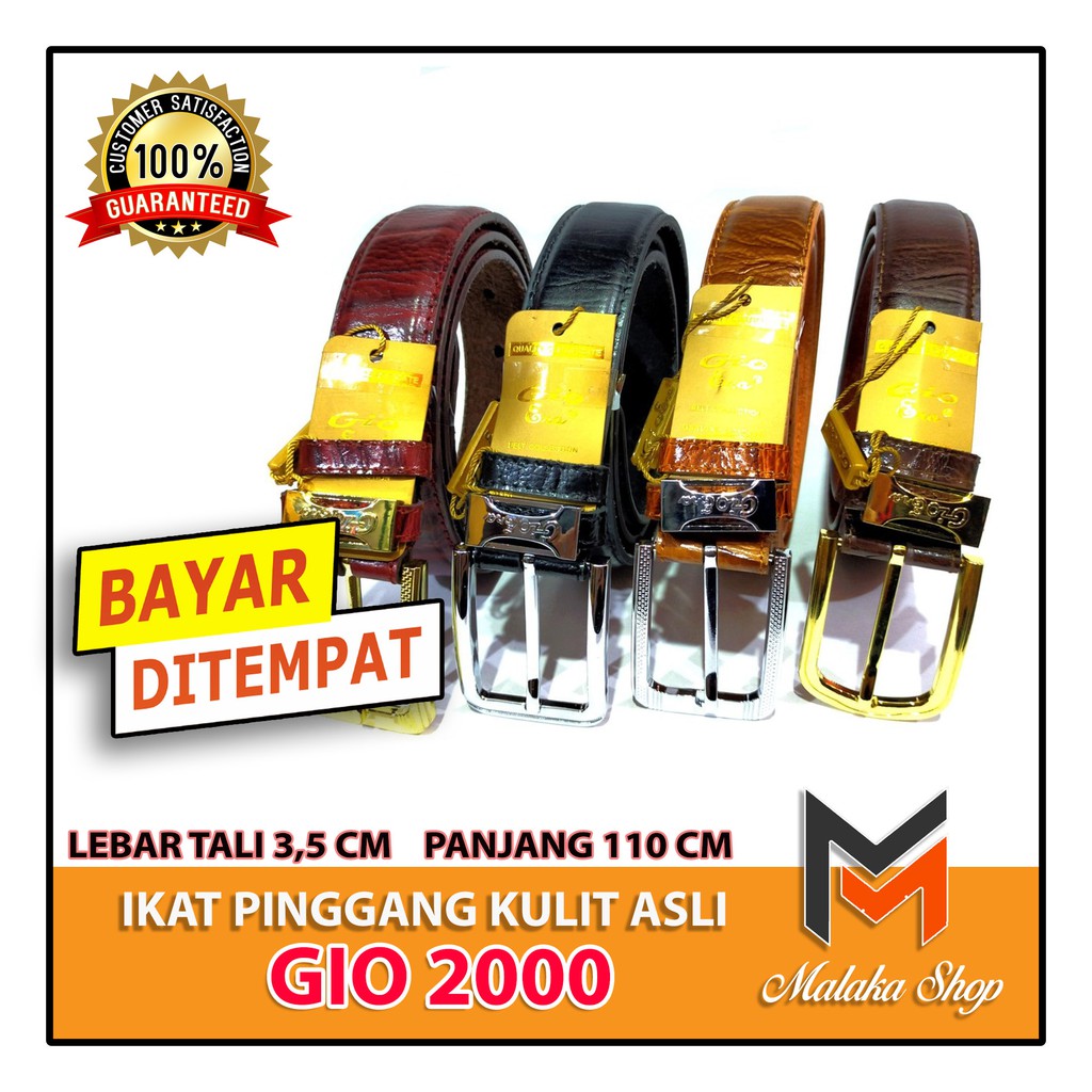 Jual Original Gesper Pria Gio 2000 Kulit Asli / Ikat Pinggang Kulit Gio ...