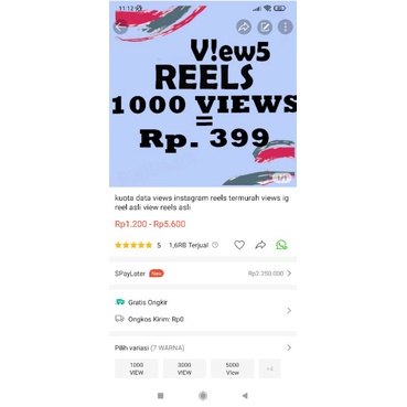Jual View Reel Ig Permanen Views Reel Fast Indonesia | Shopee Indonesia