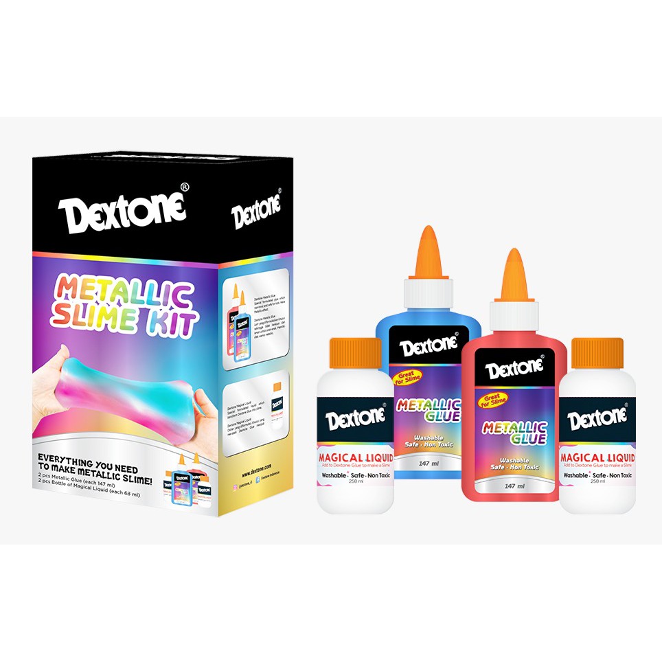 Jual Dextone Slime Kit Metallic / Dextone Slime Kit Metalic / Dextone ...