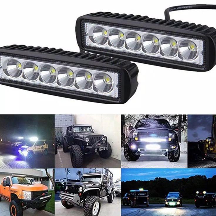 Jual Led Sorot 6 Mata Panjang Fog Light Daytime 6k Smg Motor Mobil ...