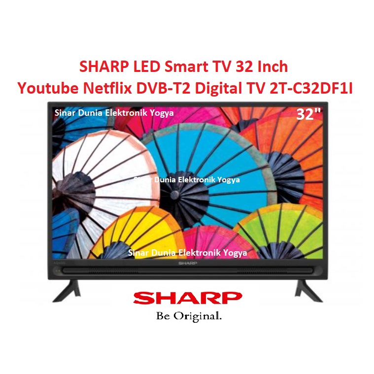 Jual SHARP LED Smart TV 32" Digital TV HDR 2T C32DF1I 32DF C32DF LED TV ...