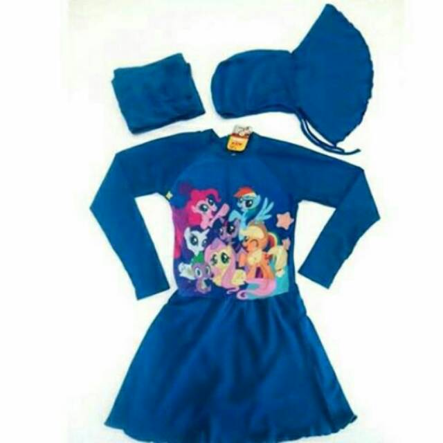 Jual Baju Renang Muslimah Anak SD Little Pony Ceria | Shopee Indonesia