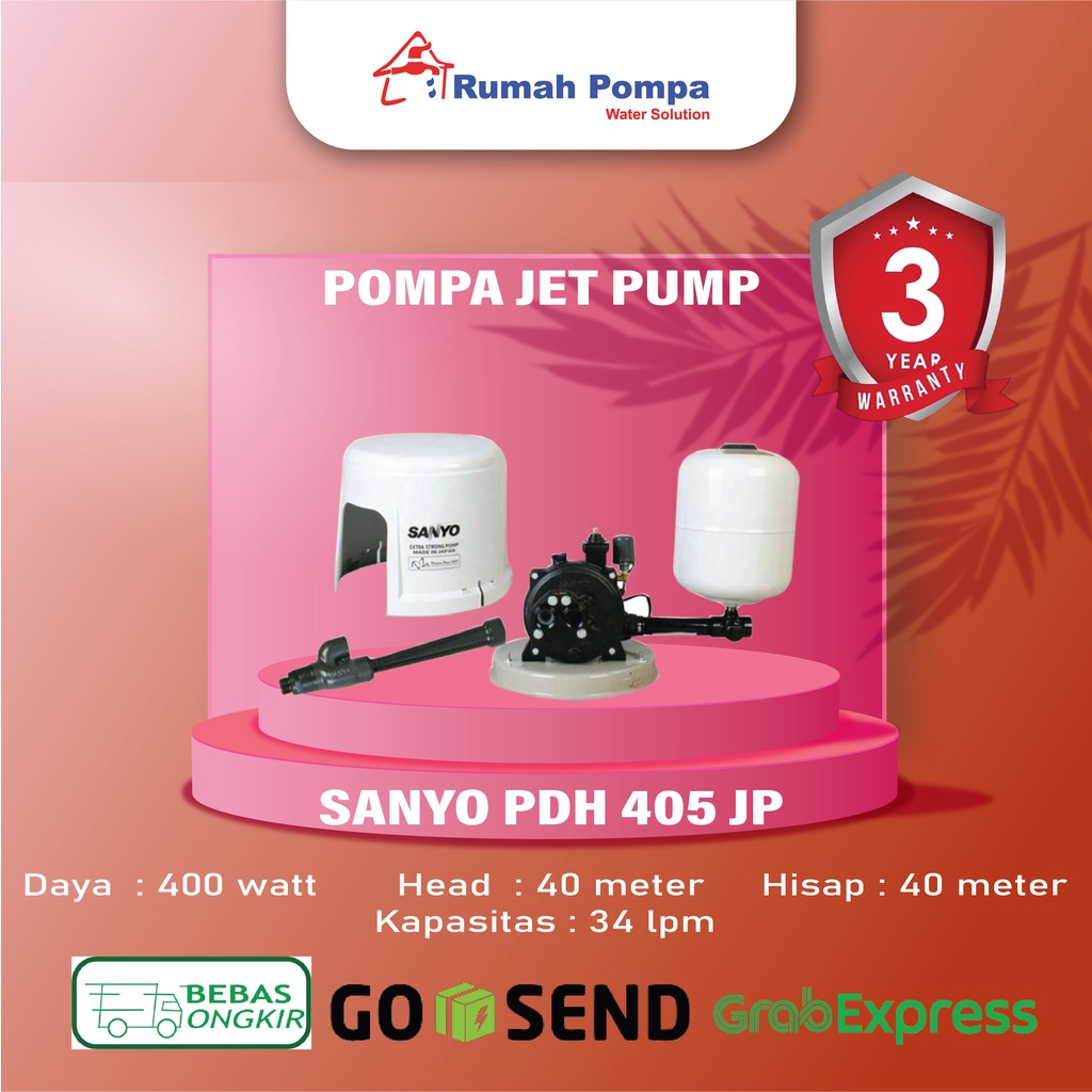 Jual MESIN POMPA AIR JETPUMP SANYO PDH 405 JP | Shopee Indonesia
