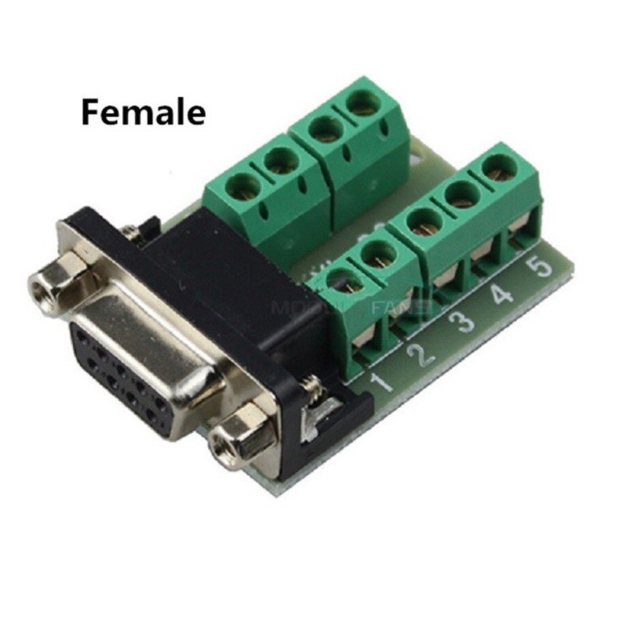 Jual RS232 D-SUB DB9 Female Adapter To Terminal Connector Signal Module | Shopee Indonesia