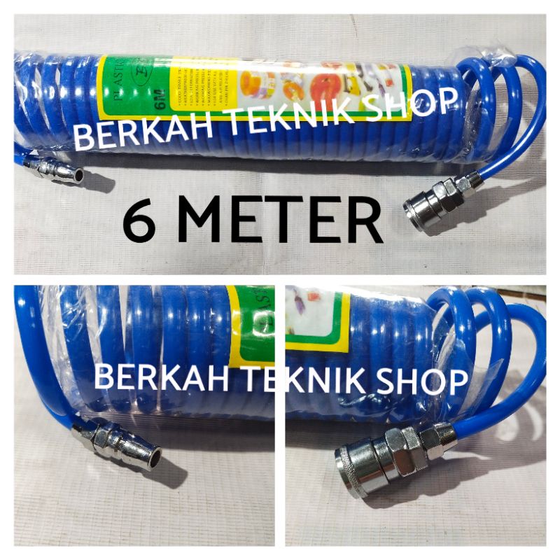 Jual SELANG RECOIL KOMPRESOR 6 METER MODEL SPIRAL spray gun cat tire ...