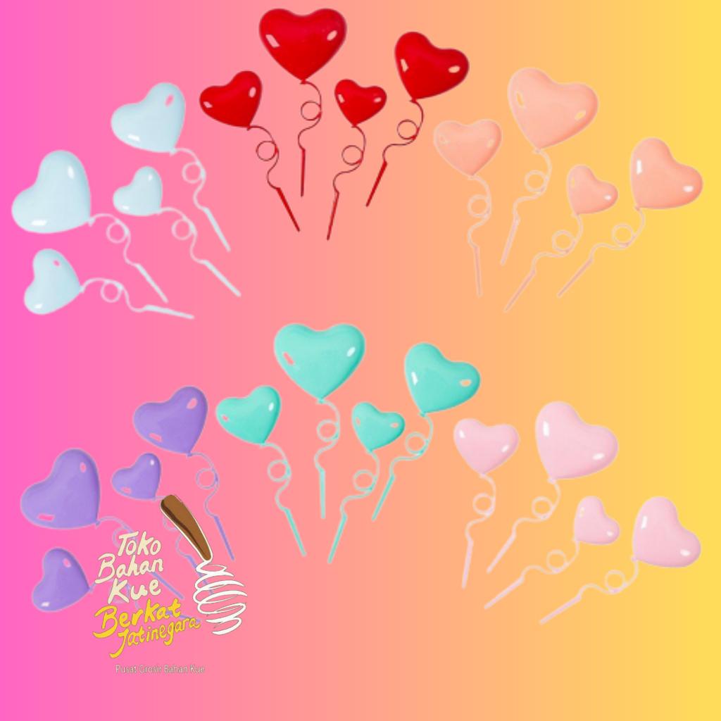 Jual Love Spiral Cake Topper Set/Hiasan Kue Ulang Tahun Bentuk Hati ...