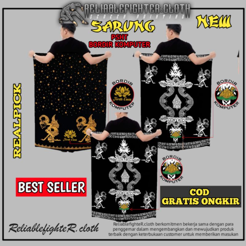Jual BEST SELLER!! Sarung Psht Bordir Cap Pekalongan Original - Sarung ...