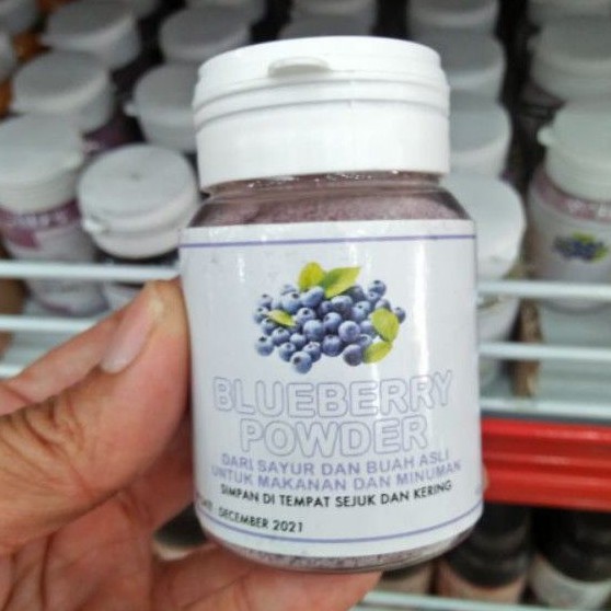 Jual Blueberry Food Powder 40 gr Pewarna Makanan Alami/MPAsi/Kue/Cake ...