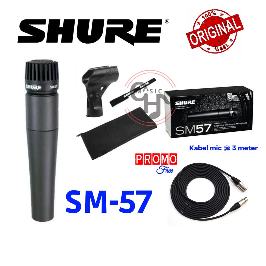Jual Microphone kabel shure original SM 57LC | Shopee Indonesia