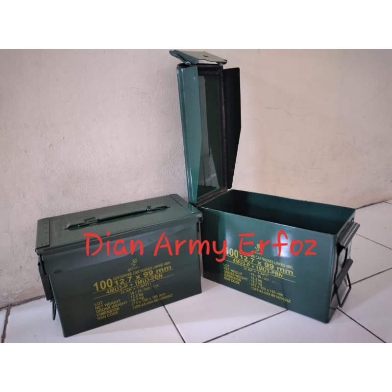 Jual KOTAK PELURU BESI BOX BESI PINDAD BOX JATAH TACTICAL BOX BESI ...
