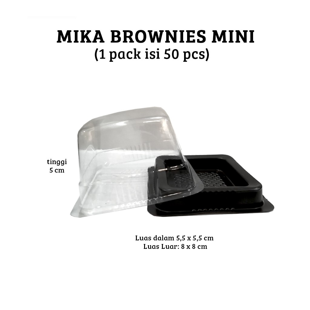 Jual Mika Brownies Mini 8x8x5 cm [1 Pack 50 pcs] | Shopee Indonesia