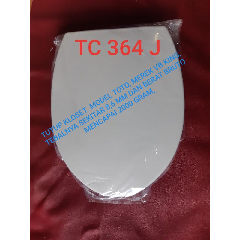 Jual Tutup Kloset model TOTO TC364, versi baru berat bahan 2Kg Ori vb ...