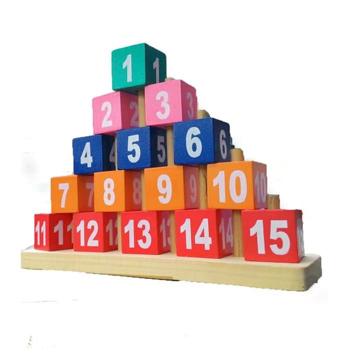 Jual Piramida Angka / Mainan Kayu / Balok Kayu / Wooden Toys / AT191 ...