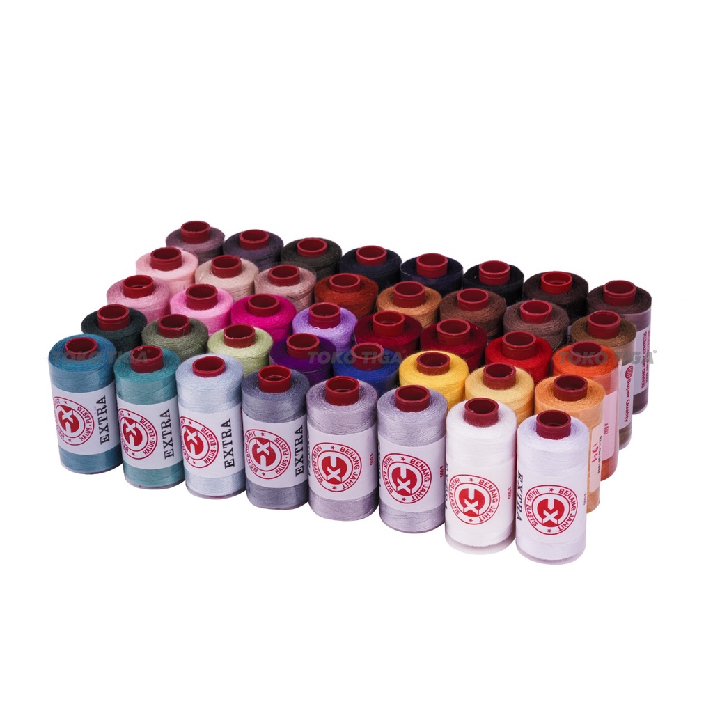 Jual Benang Jahit Polyester 500 Yard 450 Meter 40/2 Merek EXTRA - Set B ...