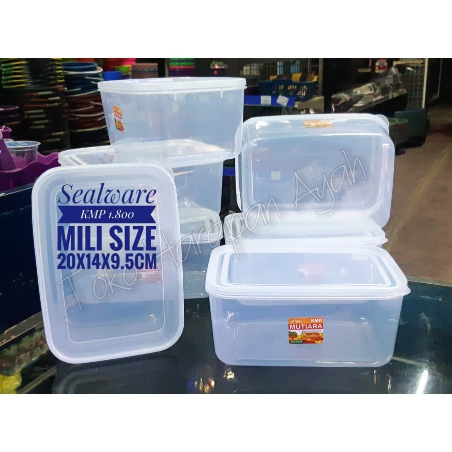 Jual Food Box 1800ml Plastik / Kotak Makan 1800 ml / Toples KMP MUTIARA ...
