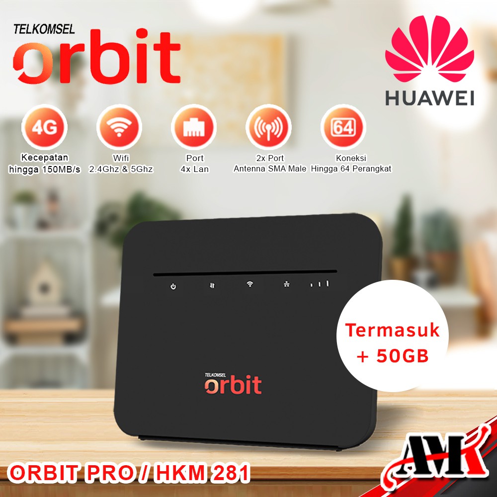 Jual Orbit Pro HKM281 / Modem Router Telkomsel Orbit Pro Wifi 4G Lte ...