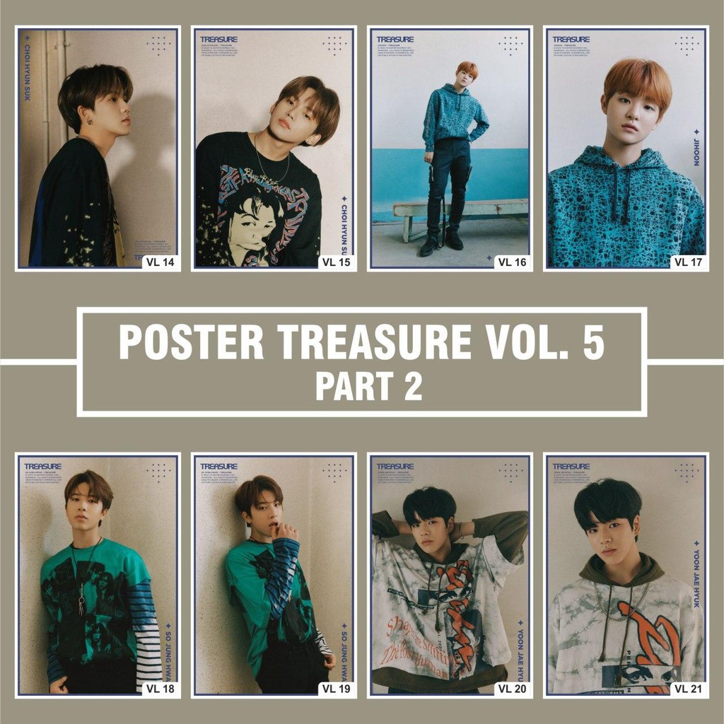 Jual POSTER TREASURE VOLUME 5 HYUNSUK JIHOON JUNGHWAN JAEHYUK MASHIHO ...