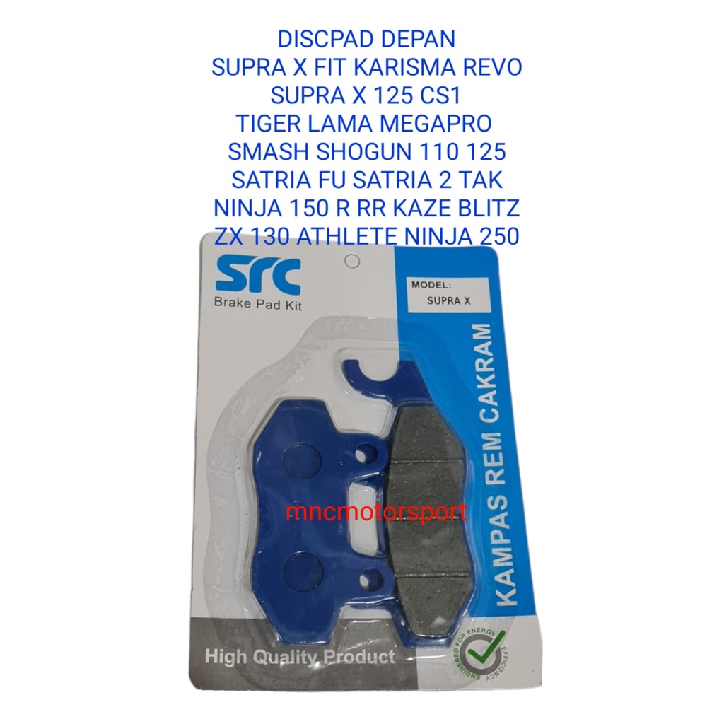 Jual DISC PAD KAMPAS REM CAKRAM BELAKANG SRC NINJA 150 R RR 250 SATRIA 2 TAK | Shopee Indonesia
