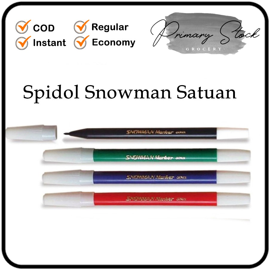 Jual Spidol Snowman Kecil Spidol 12 24 Warna Warni Satuan | Shopee ...