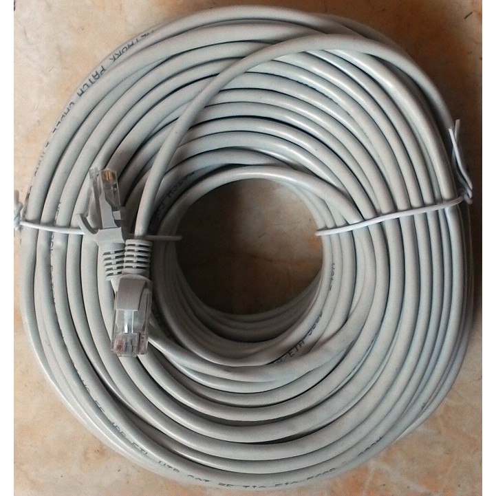 Jual Kabel internet LAN 30m 30 M meter 30meter Cat 5E Siap Pakai Putih ...