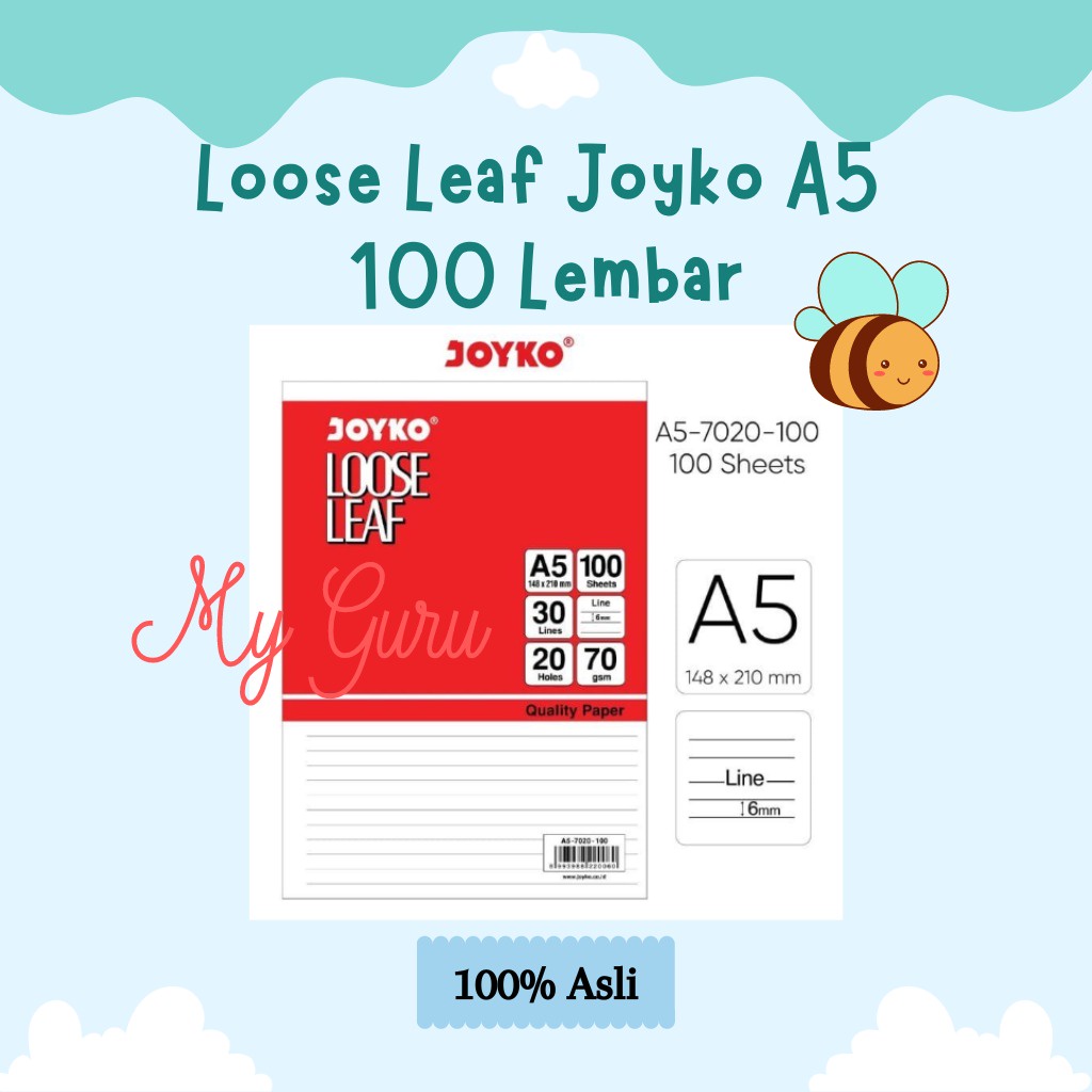 Jual [PAK] JOYKO LOOSE LEAF / JOYKO KERTAS ISI BINDER A5 100 LEMBAR | Shopee Indonesia