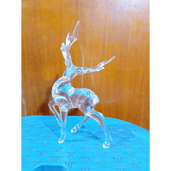 Jual Patung Rusa / Pajangan Rusa Plastik transparant / Bening | Shopee ...