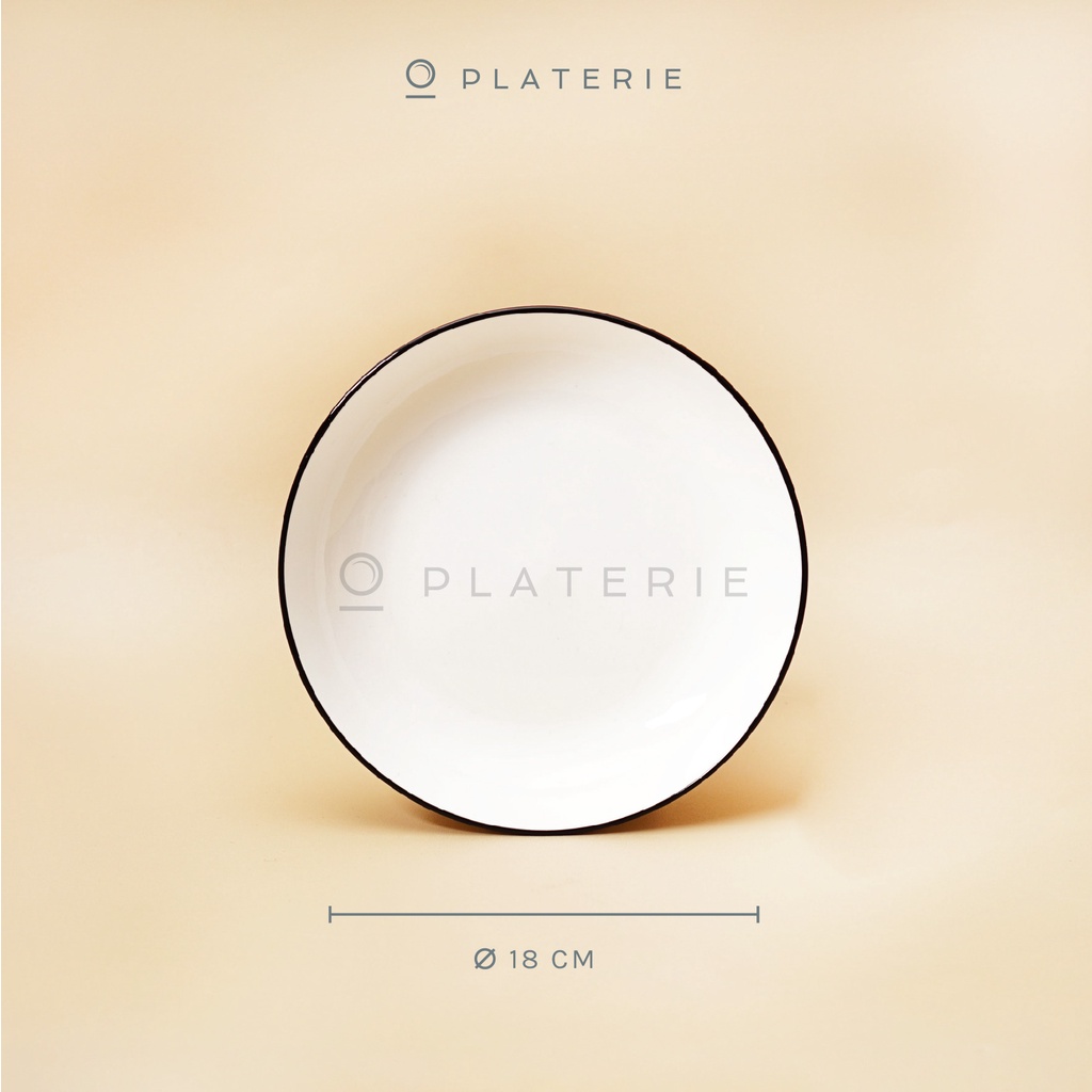 Jual PLATERIE Piring Porcelain Embossed Plate 7 & 8 Inch / 18 & 20 cm ...