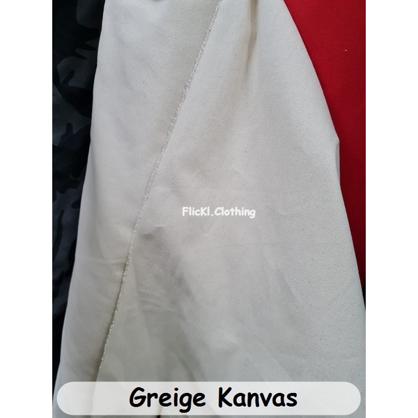Jual Bahan Kain Greige Kanvas Terpal Polos Cotton Katun Grey Kanvas ...